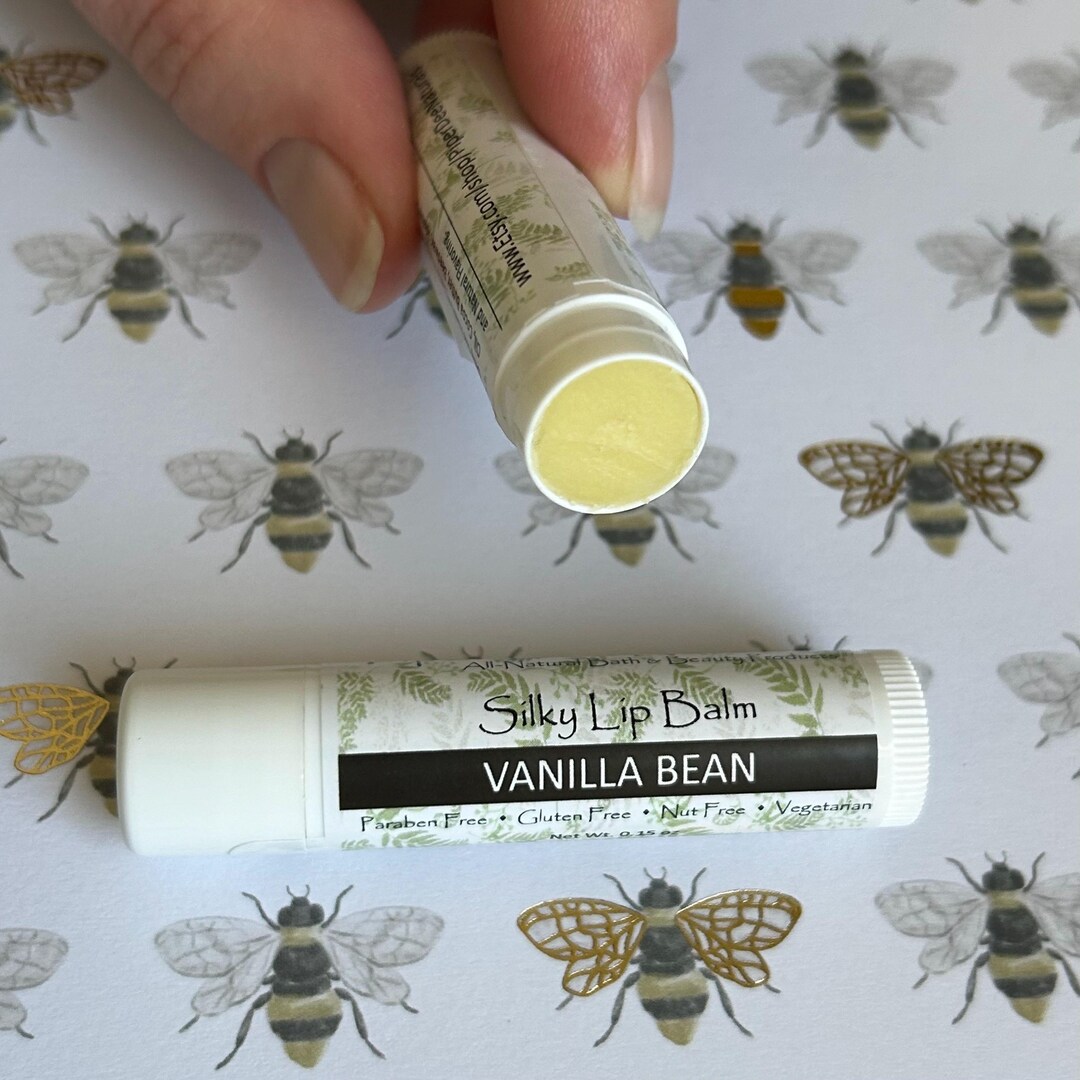Vanilla Bean All-natural Lip Balm, Cocoa Butter & Beeswax Formula With ...