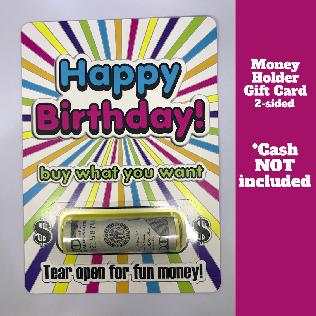 Happy Birthday Money Card - Money Holder Gift - Funny Happy Birthday ...