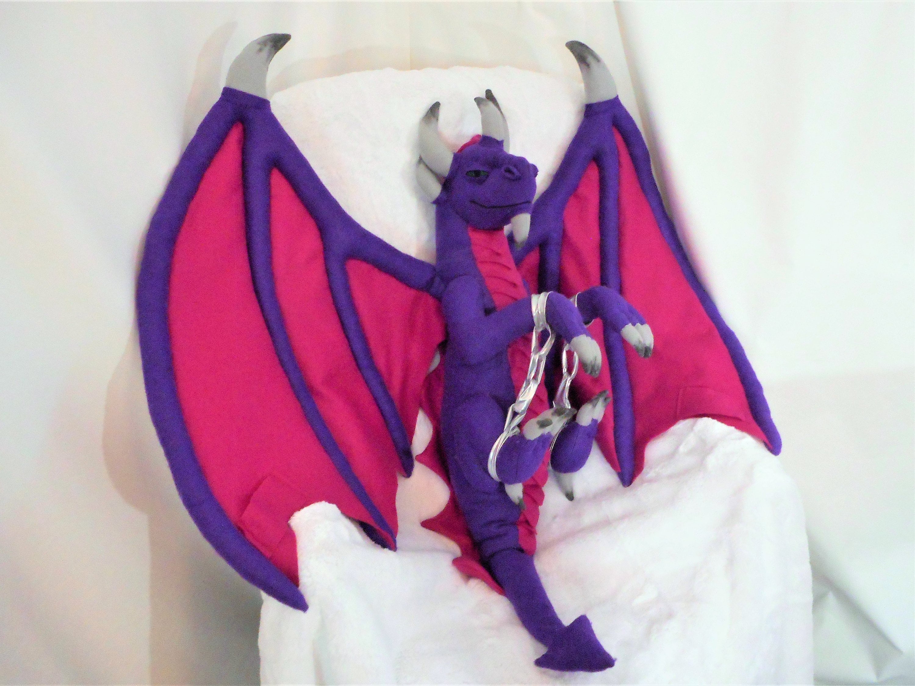 Child Safe Felt Hugging Back Dragon PDF Pattern | Etsy
