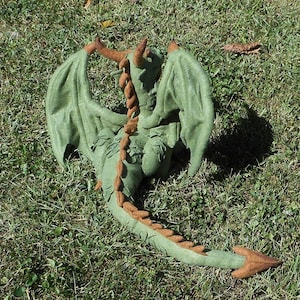 PDF PATTERN Poseable Small Shoulder Dragon 12 Inches Tall - Etsy