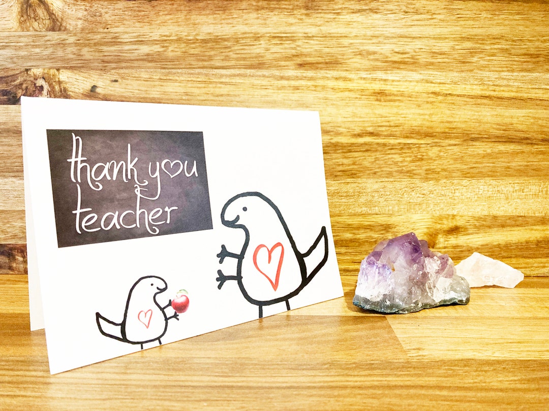 Dinosaur Thank You Teacher Card. Thank You Teacher Card. Fun Thank You ...