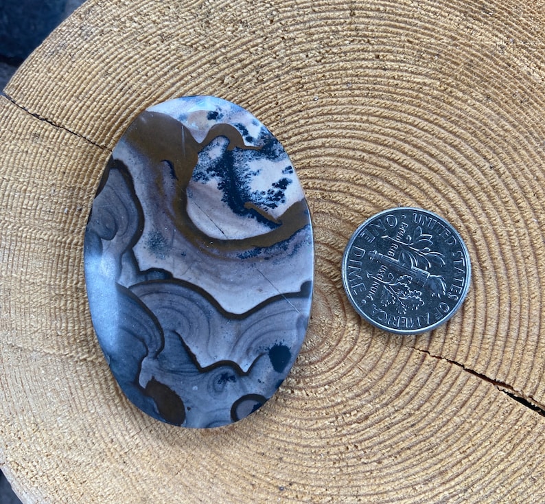 Biggs Blue Jasper Cabochon, Jasper, Multi color, Jewelry Supply ...