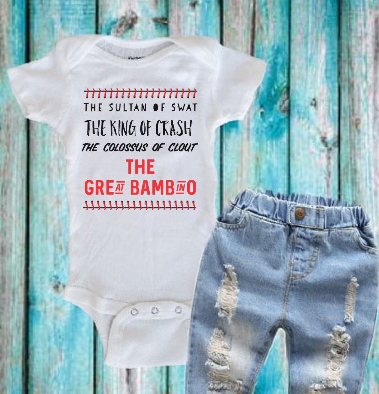 Baby Boy Onesie/babe Ruth Onesie/sandlot Movie Onesie/baby Shower Gift ...