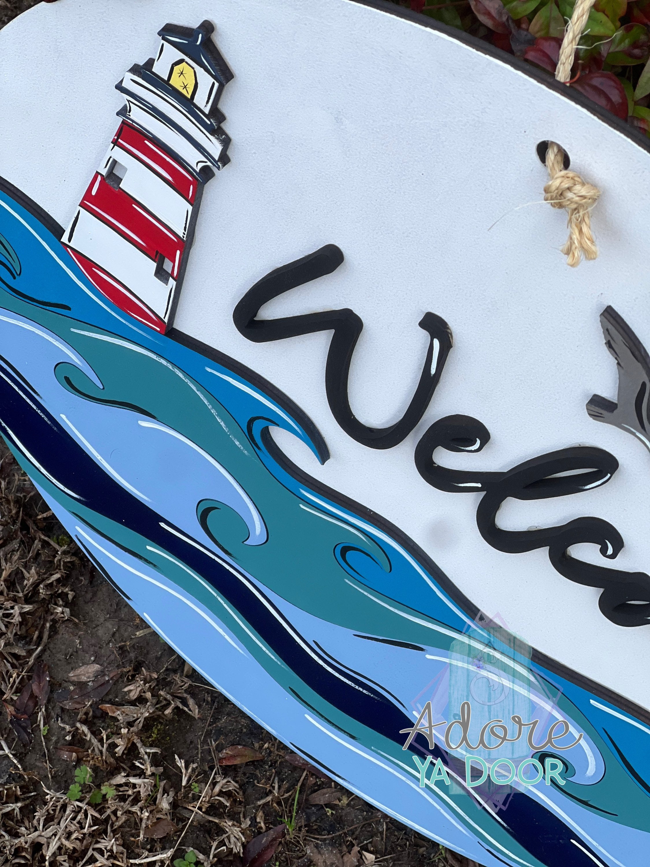 Welcome Lighthouse and Ocean - Etsy