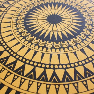 Limited Edition Sunflower Screen Print, Hand Printed Geometric Design ...