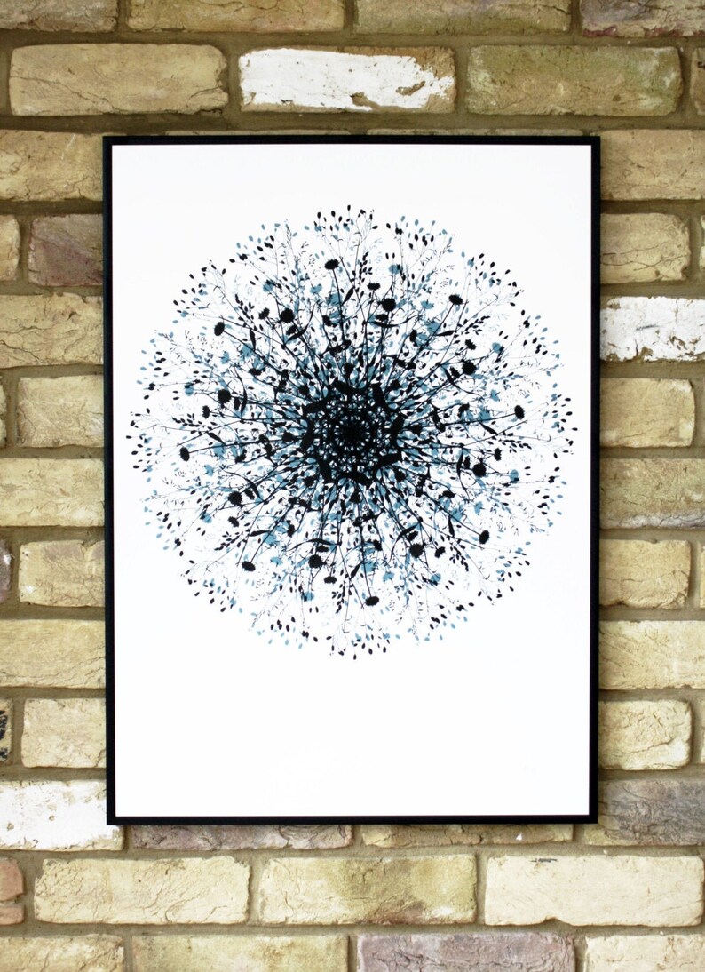 Floral Print Original Limited Edition Screen Print Hand Printed Wall ...