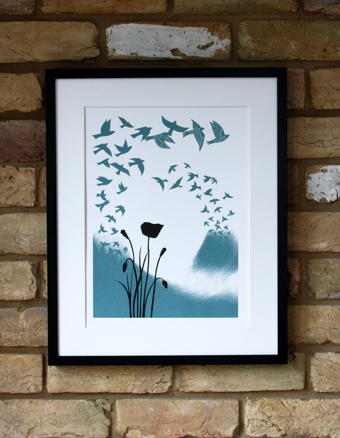 Limited Edition Bird Screen Print Hand Printed Landscape Art - Etsy