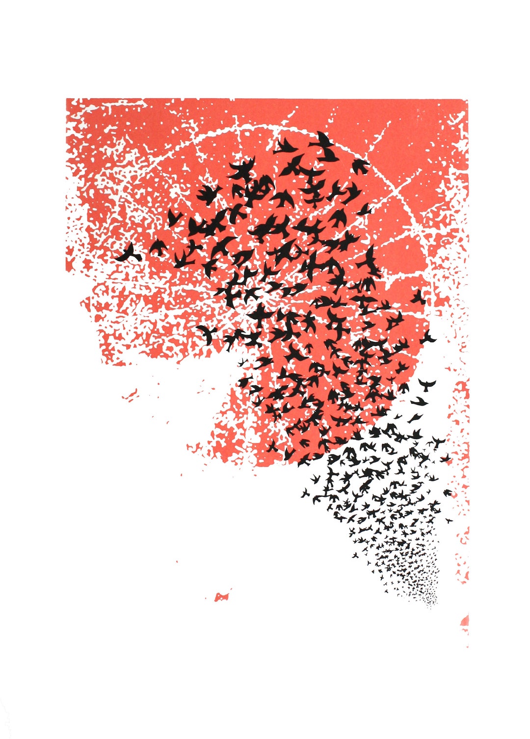 Murmuration Artwork, Original, Limited Edition Screen Print, Hand ...