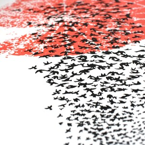 Murmuration Artwork, Original, Limited Edition Screen Print, Hand ...