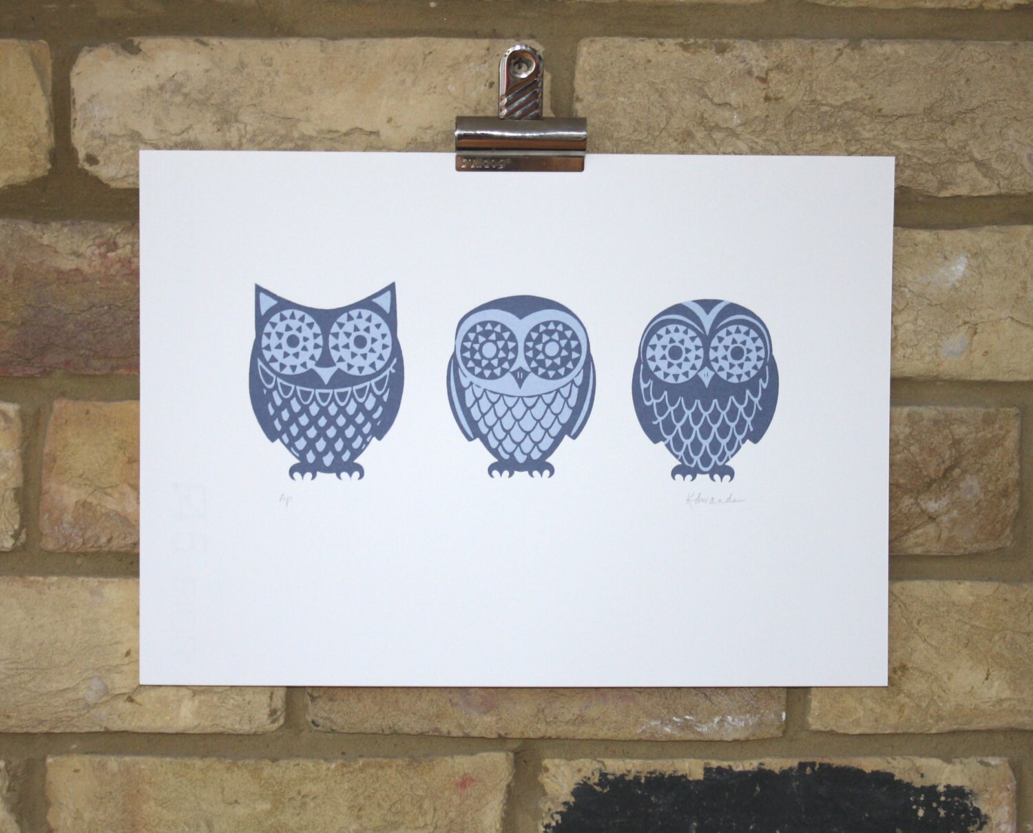 Owl Print Great Horned Owl Barn Owl Tawny Owl Screen Print - Etsy