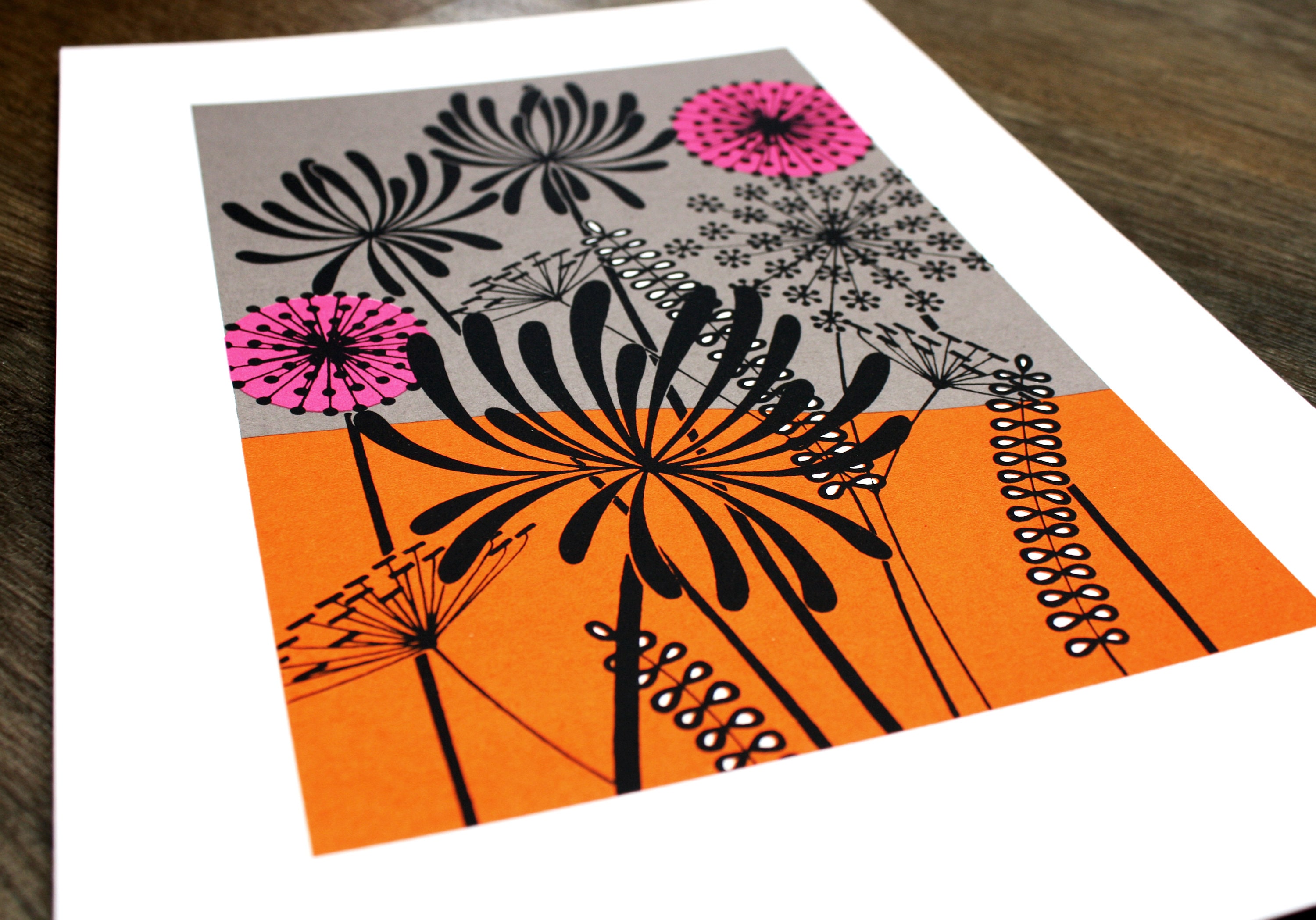 Floral Print Limited Edition Screen Print Original Artwork Hand Printed ...