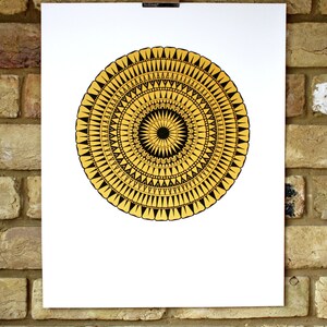 Limited Edition Sunflower Screen Print Hand Printed Geometric - Etsy