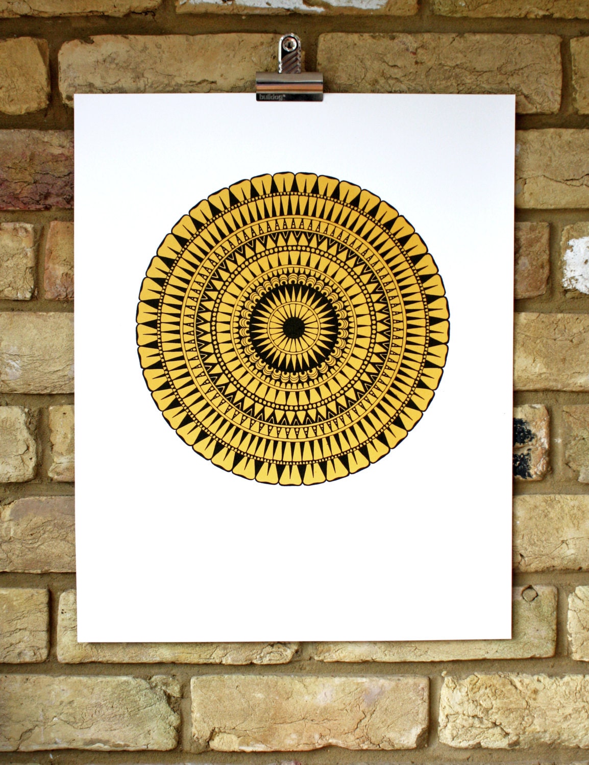 Limited Edition Sunflower Screen Print Hand Printed Geometric - Etsy