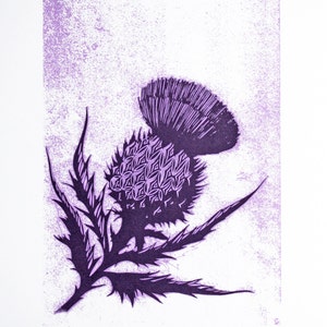 Original Print Limited Edition Screen Print Thistle Print Hand Printed ...