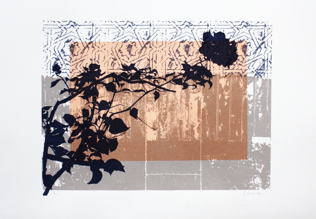 Original, Limited Edition Screen Print, Floral Art - Etsy