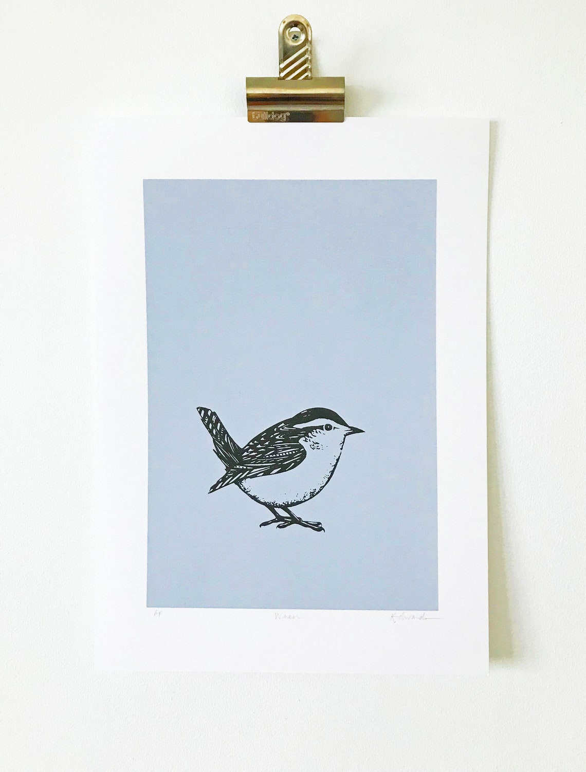 Wren Screen Print Original Garden Bird Print Limited Edition Wren ...