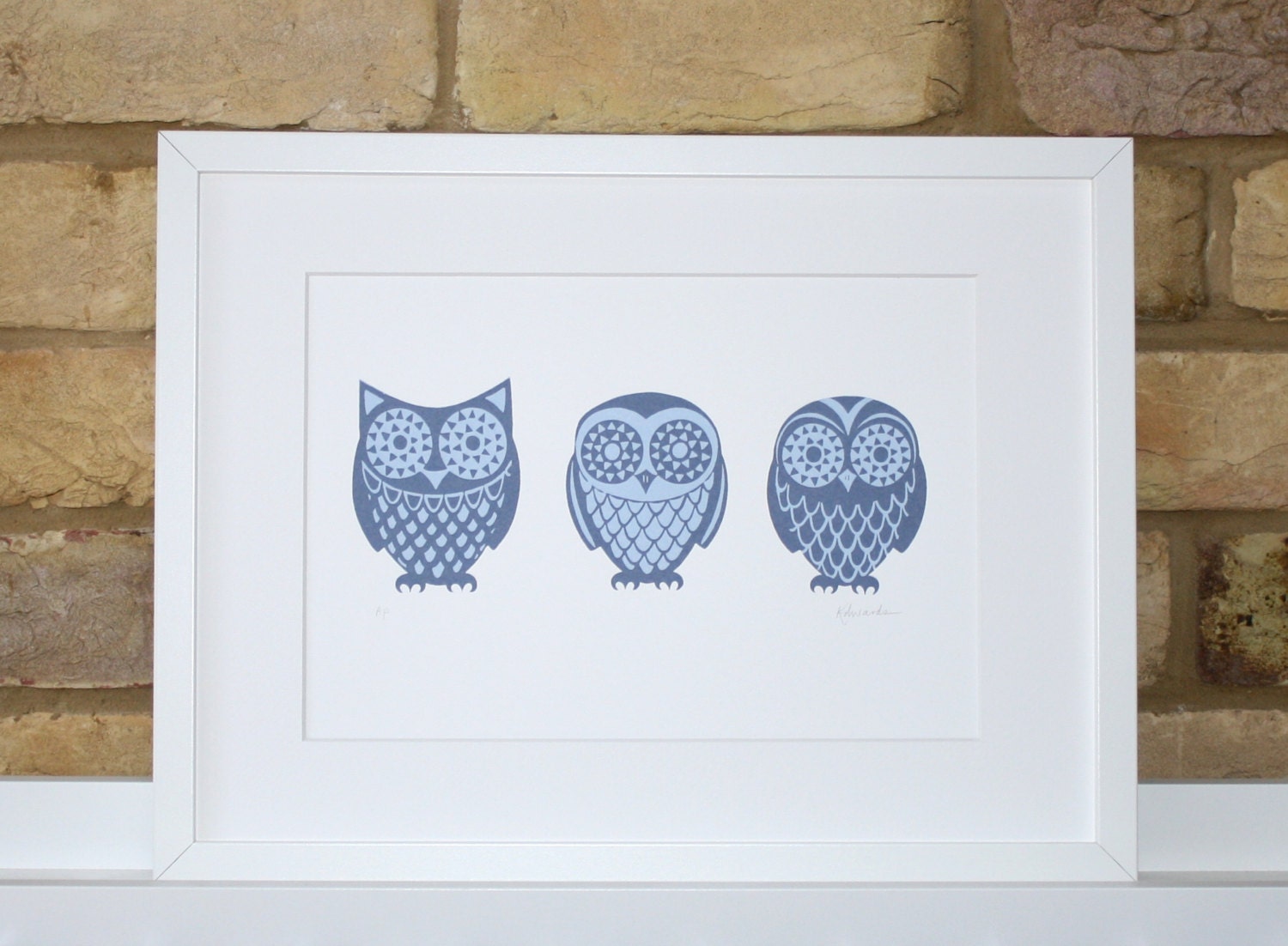 Owl Print Great Horned Owl Barn Owl Tawny Owl Screen Print - Etsy