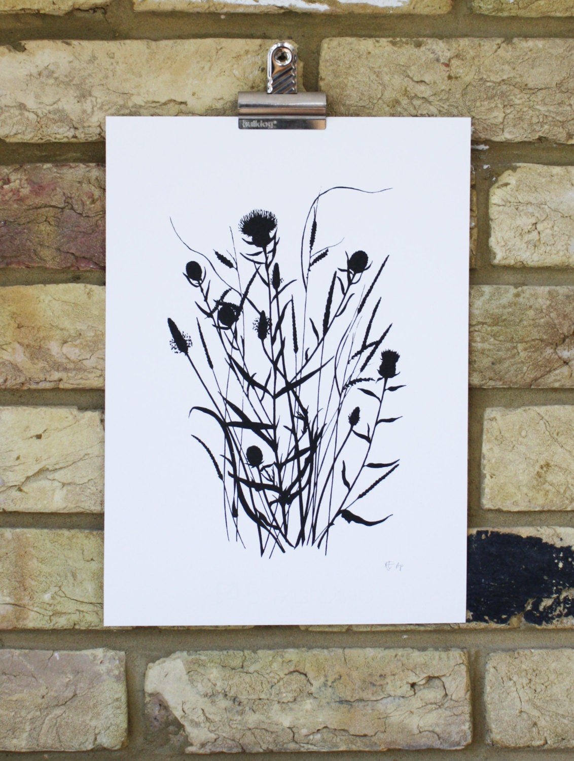 Floral Print Limited Edition Screen Print Hand Printed Art - Etsy