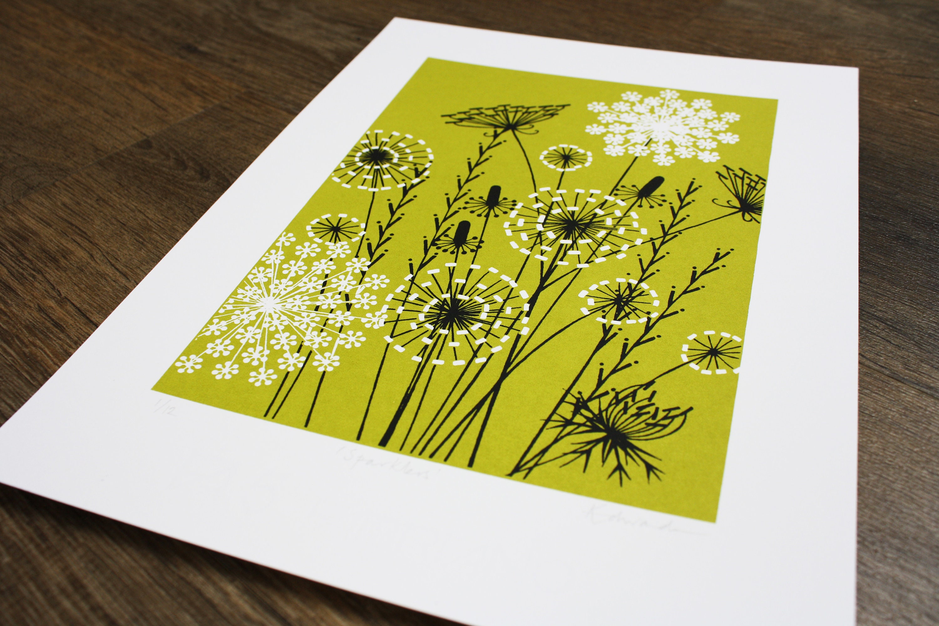 Wildflower Screen Print Original Limited Edition Print Hand Printed ...