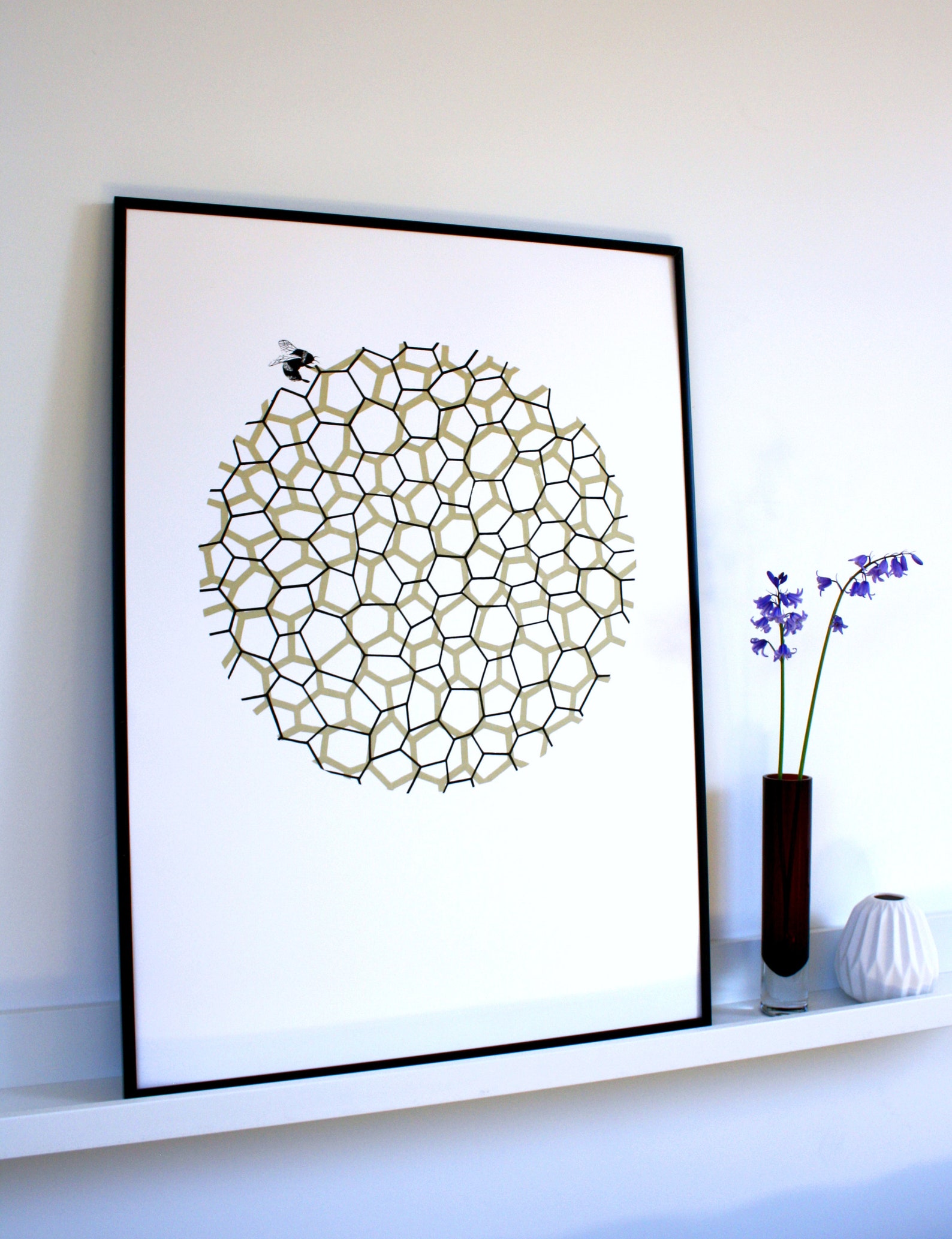 Limited Edition Screen Print, 50 X 70 Poster, Hand Printed Honeycomb ...