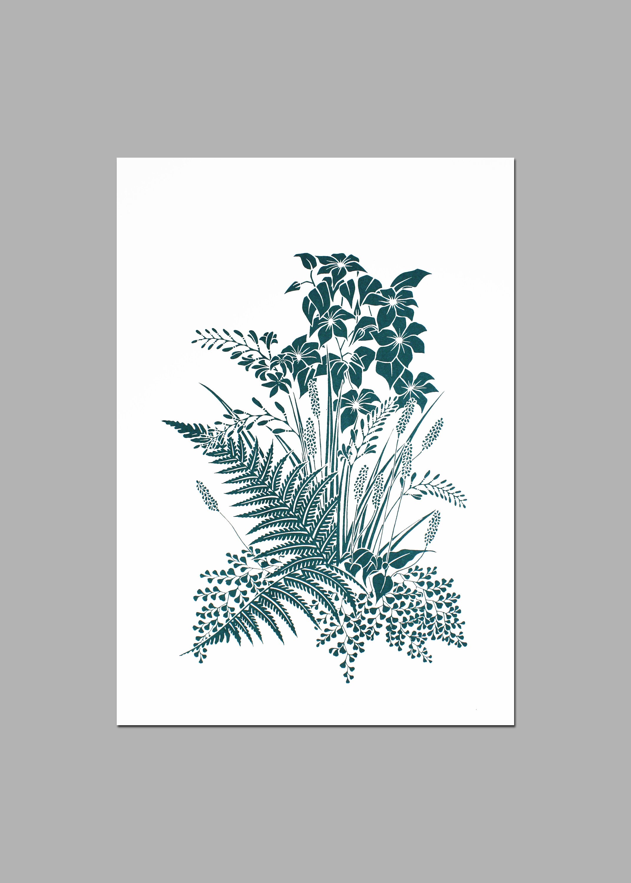 Floral Print Original Limited Edition Screen Print Handmade Wall Art A2 ...