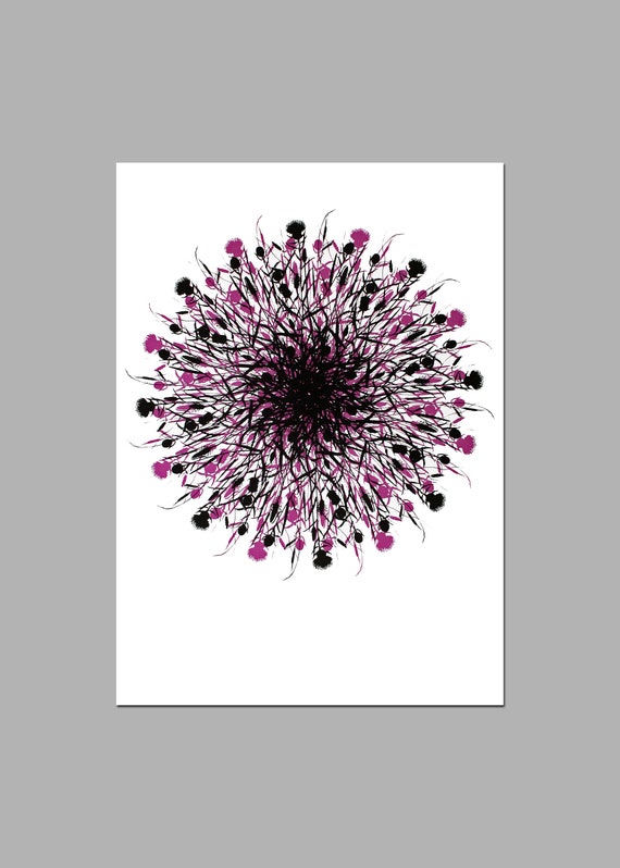 Flower Screen Print Contemporary Wildflower Screen Print - Etsy UK