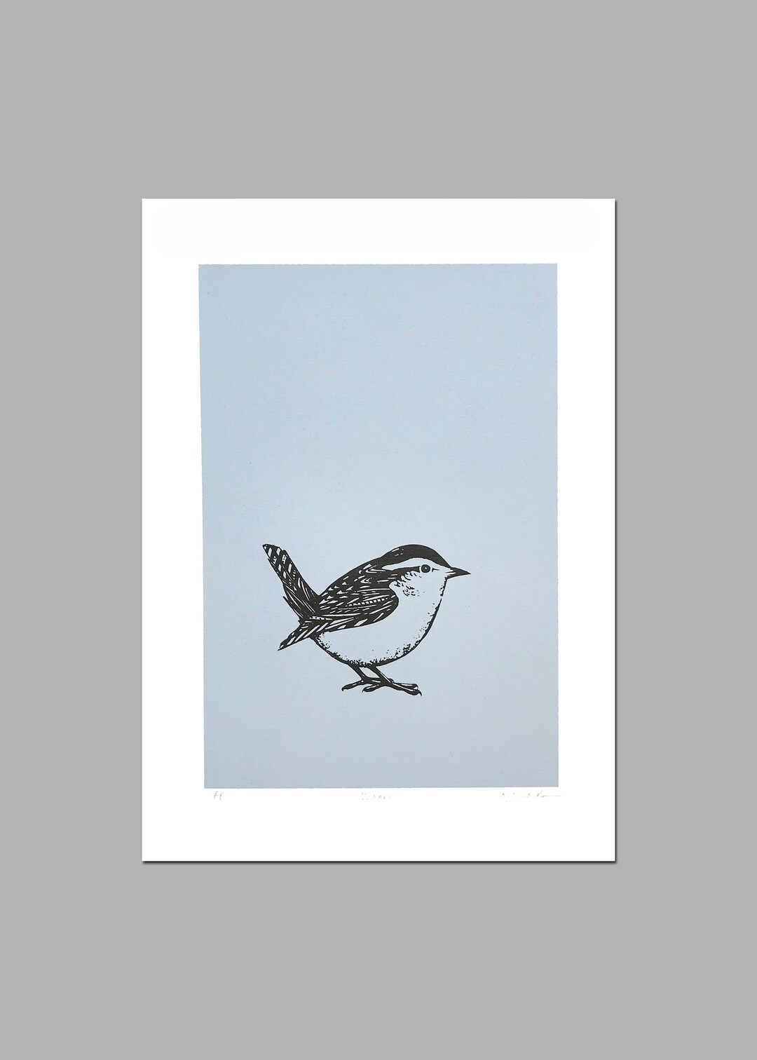 Wren Screen Print - Original Garden Bird Print - Limited Edition Wren ...
