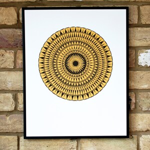 Limited Edition Sunflower Screen Print Hand Printed Geometric - Etsy
