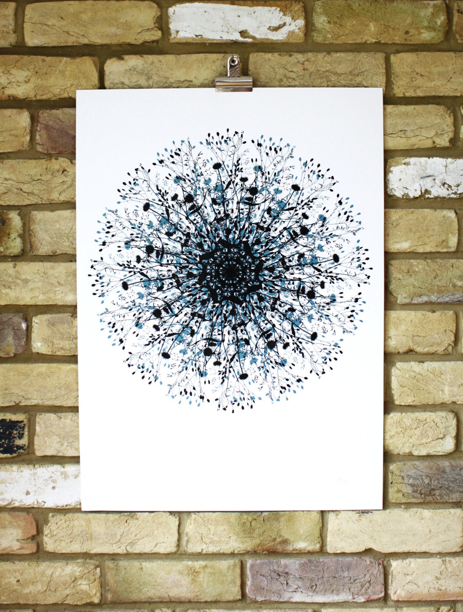 Floral Print Original Limited Edition Screen Print Hand Printed Wall ...