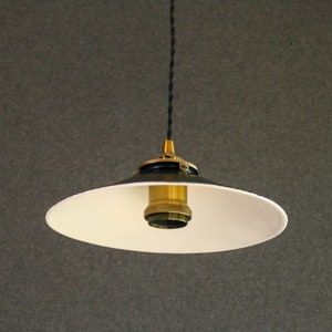 Antique French Ceiling Light in Black Metal, Upcycled Model Painted on ...