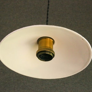 Antique French Ceiling Light in Black Metal, Upcycled Model Painted on ...