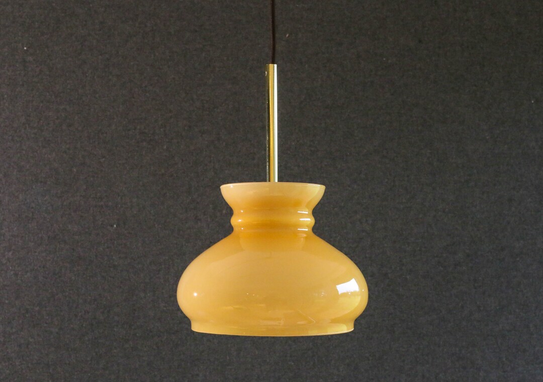 Antique French Ceiling Semi-round Light in White Glass, French Pendant ...