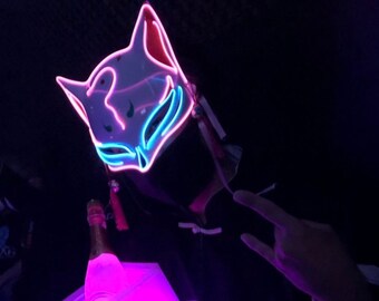 Kitsune Rave Mask - Etsy