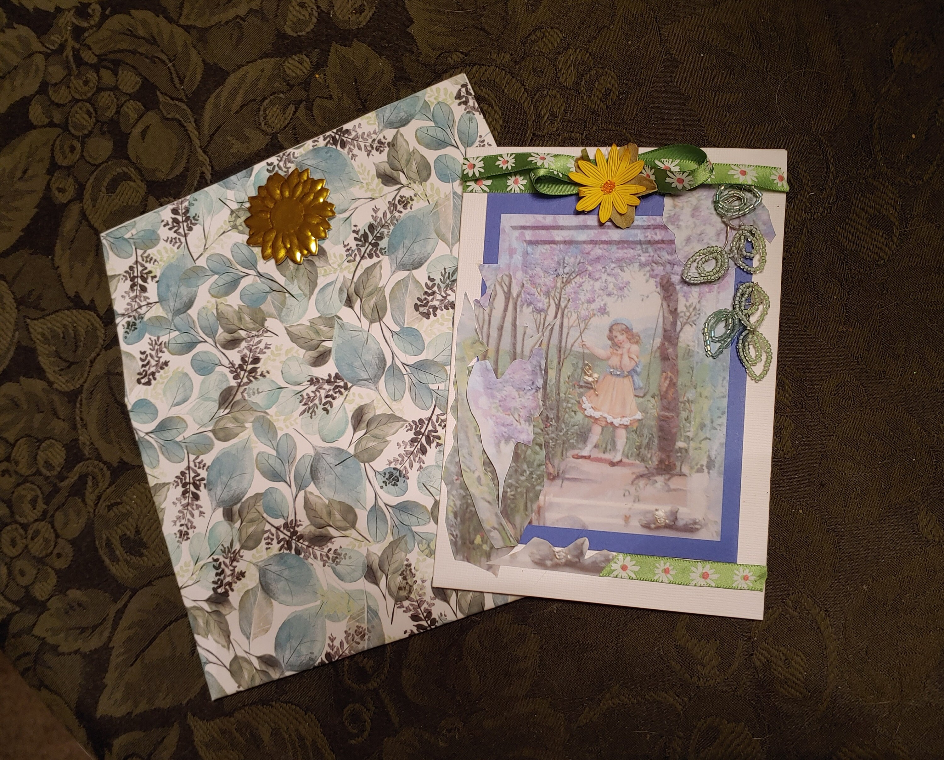 Paper Collage Card W/ Custom Envelope OOAK Handmade Card - Etsy