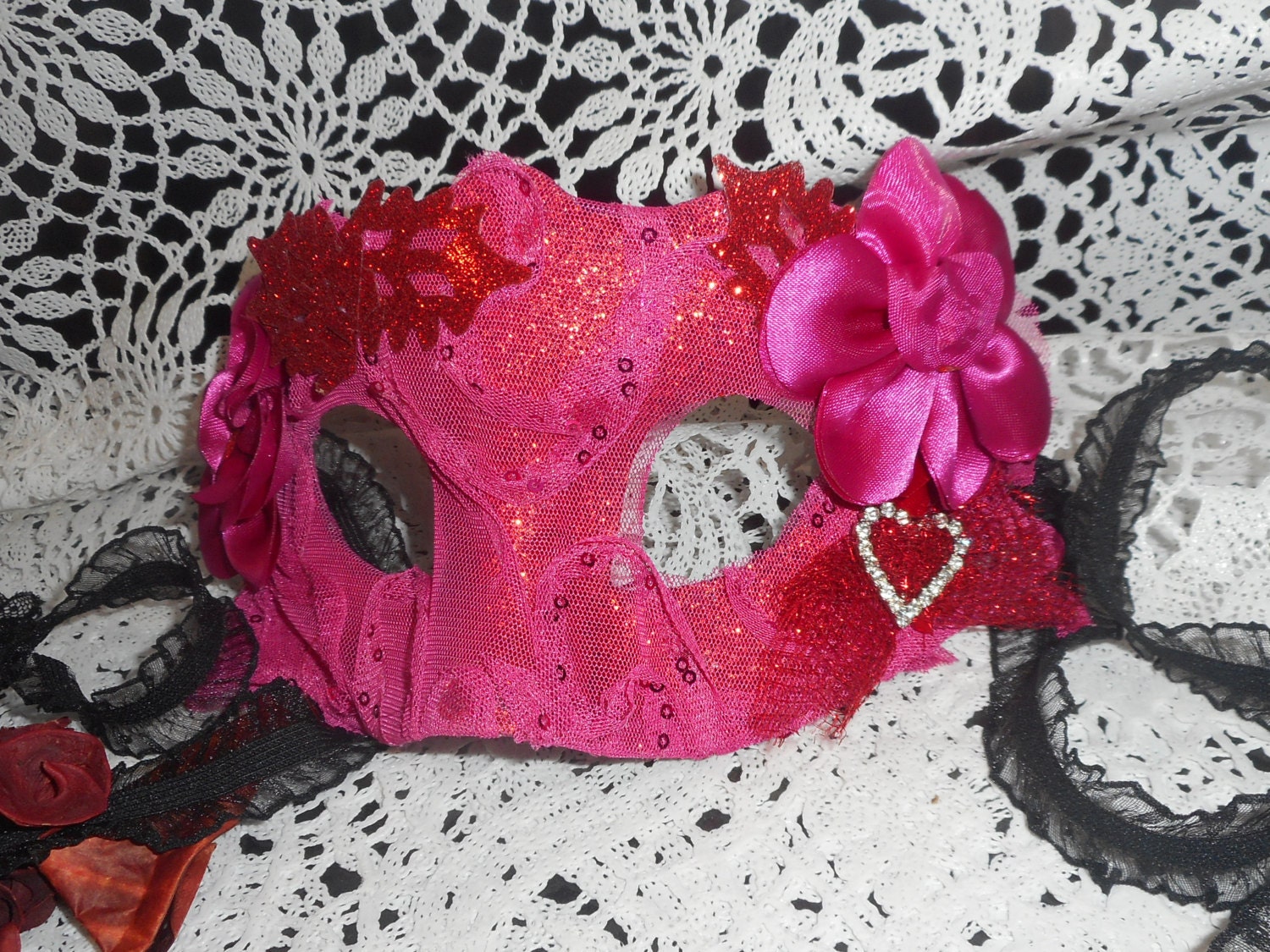 Pink Satin Handcrafted Mask Barbie Costume Mask - Etsy