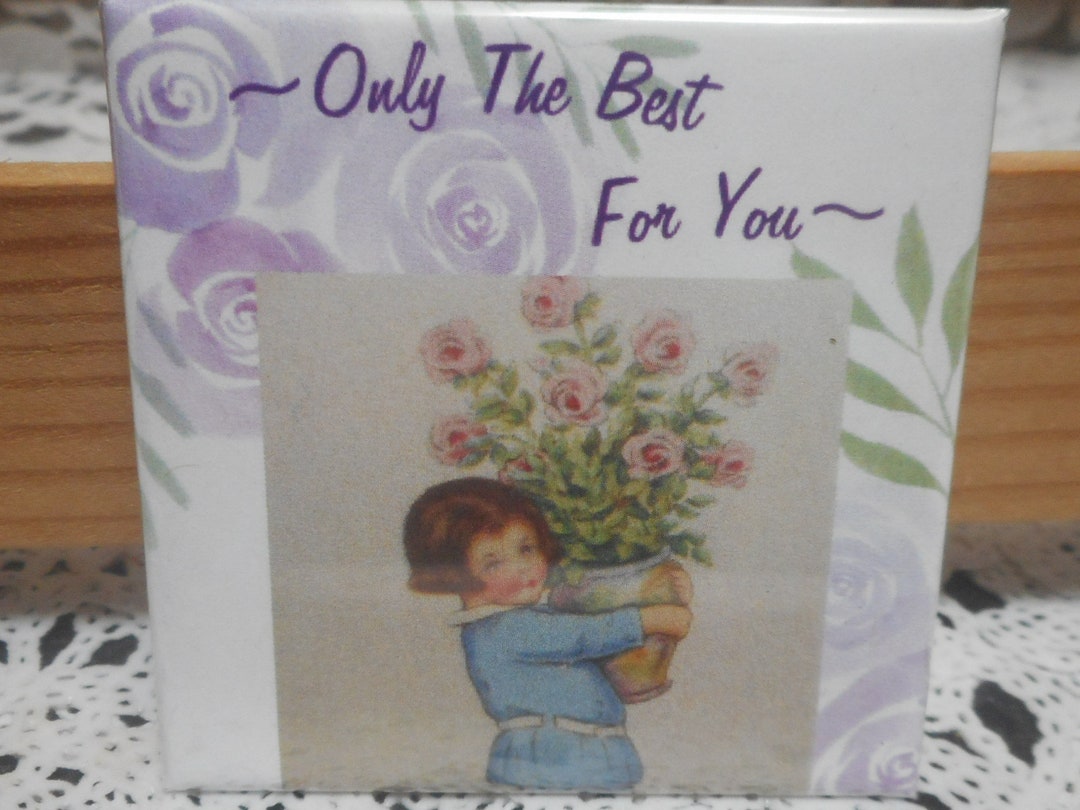 Bringing You Pink Roses Magnet Only the Best for You - Etsy