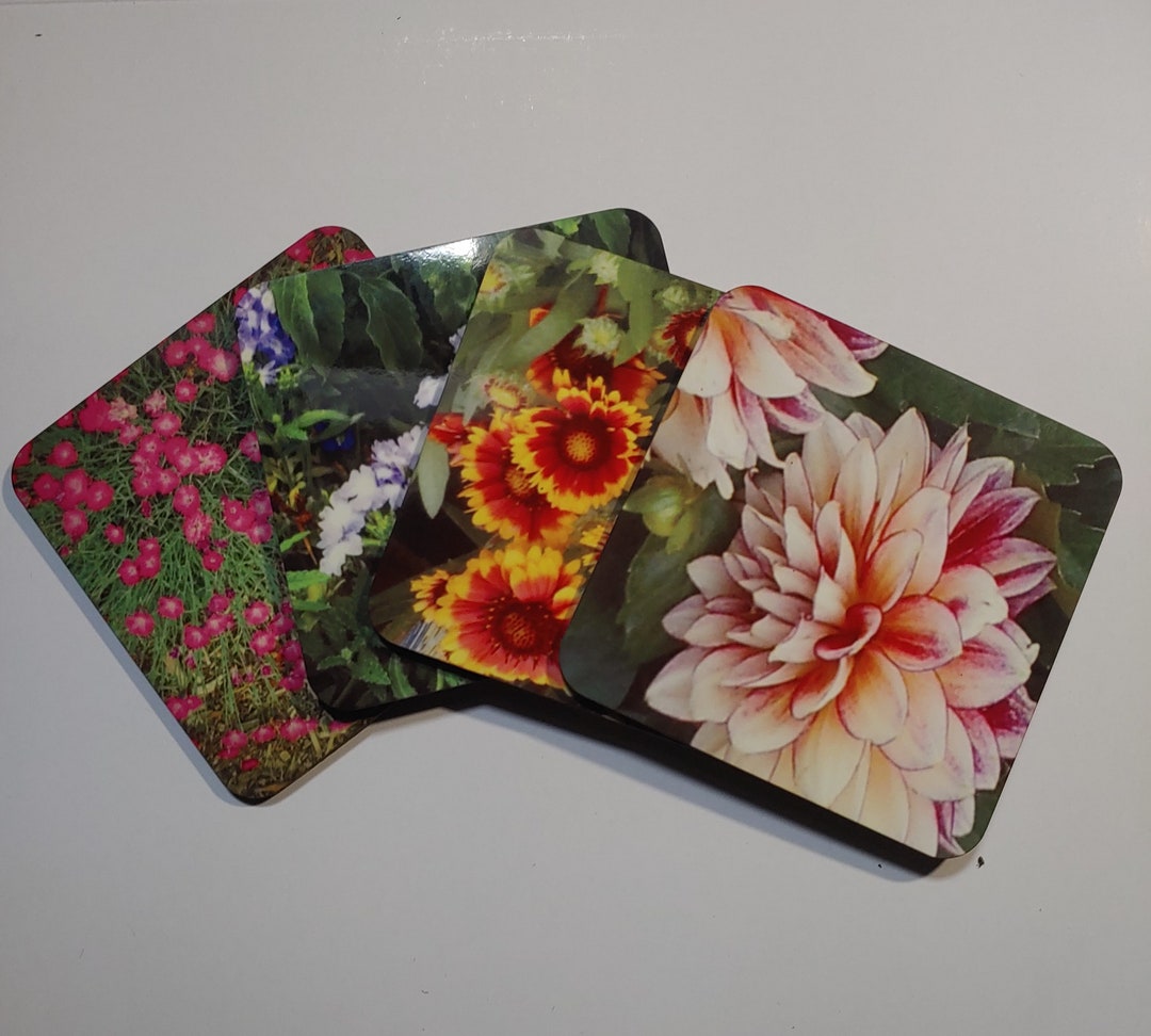 Floral Coaster Set - Flower Photography - New Home Gift - Flower Lover ...