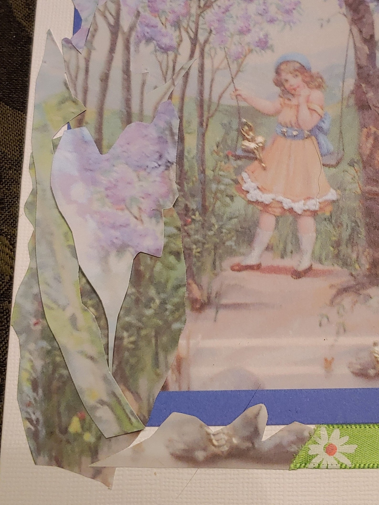 Paper Collage Card W/ Custom Envelope OOAK Handmade Card - Etsy