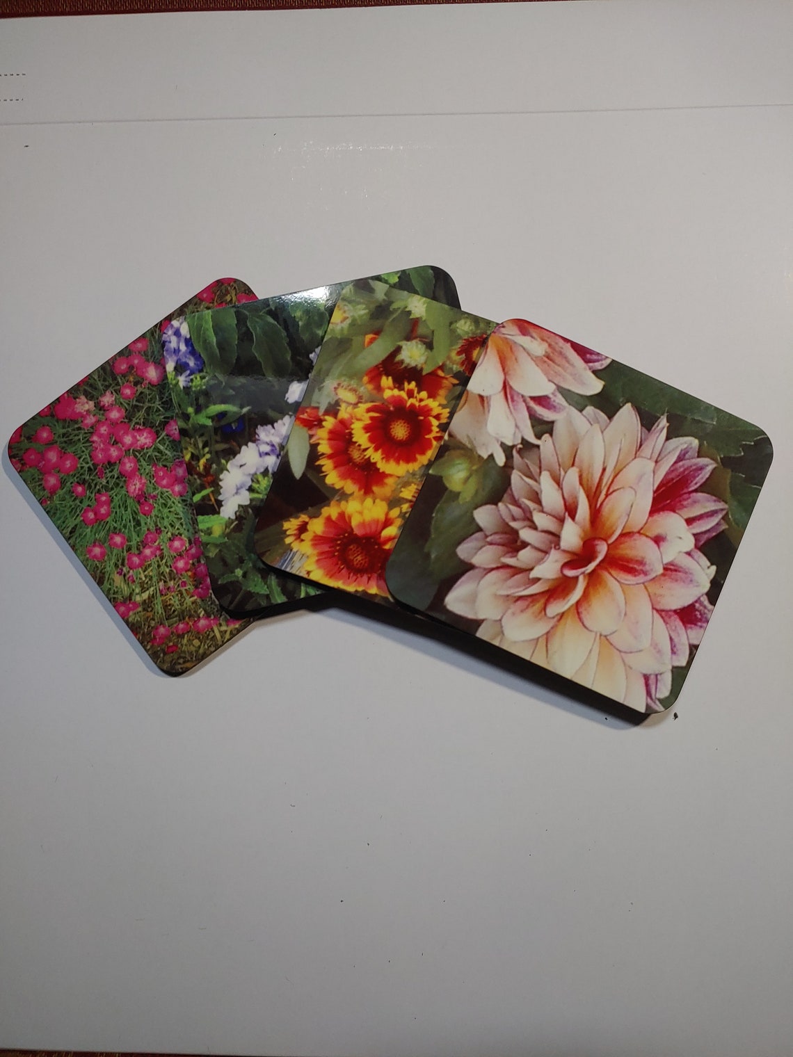 Floral Photography Coaster Set – Cork Backed Flower Art - Etsy