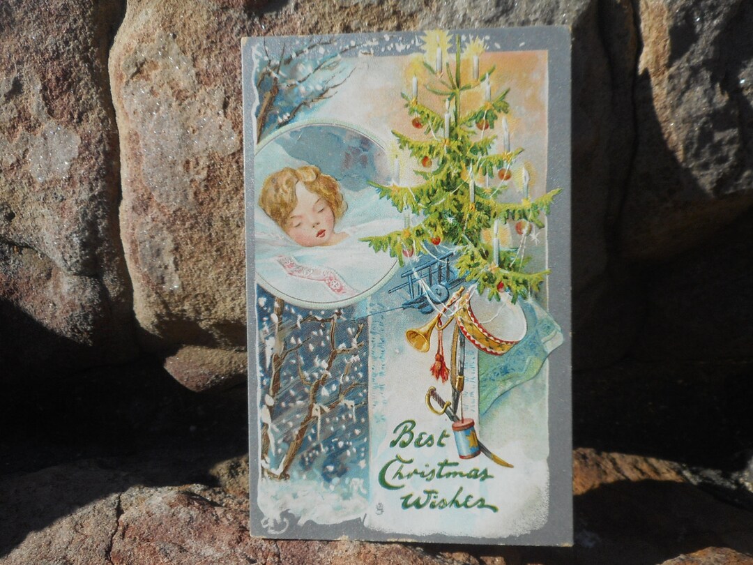 Original Christmas Antique Postcard 1909 Tuck's Christmas Post Card ...