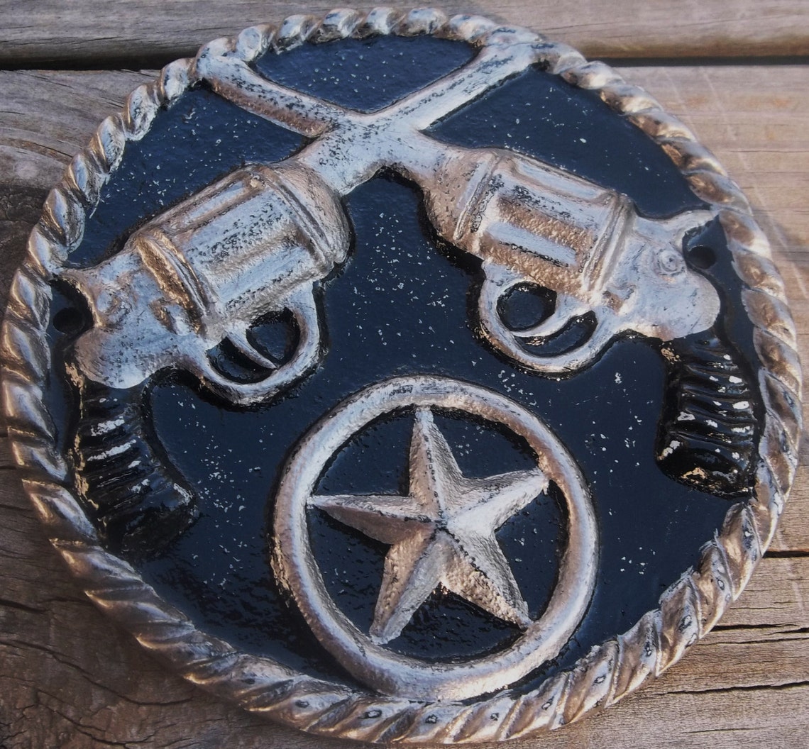 Black Wall Plaque Western Style Wall Decor Western Star Home | Etsy