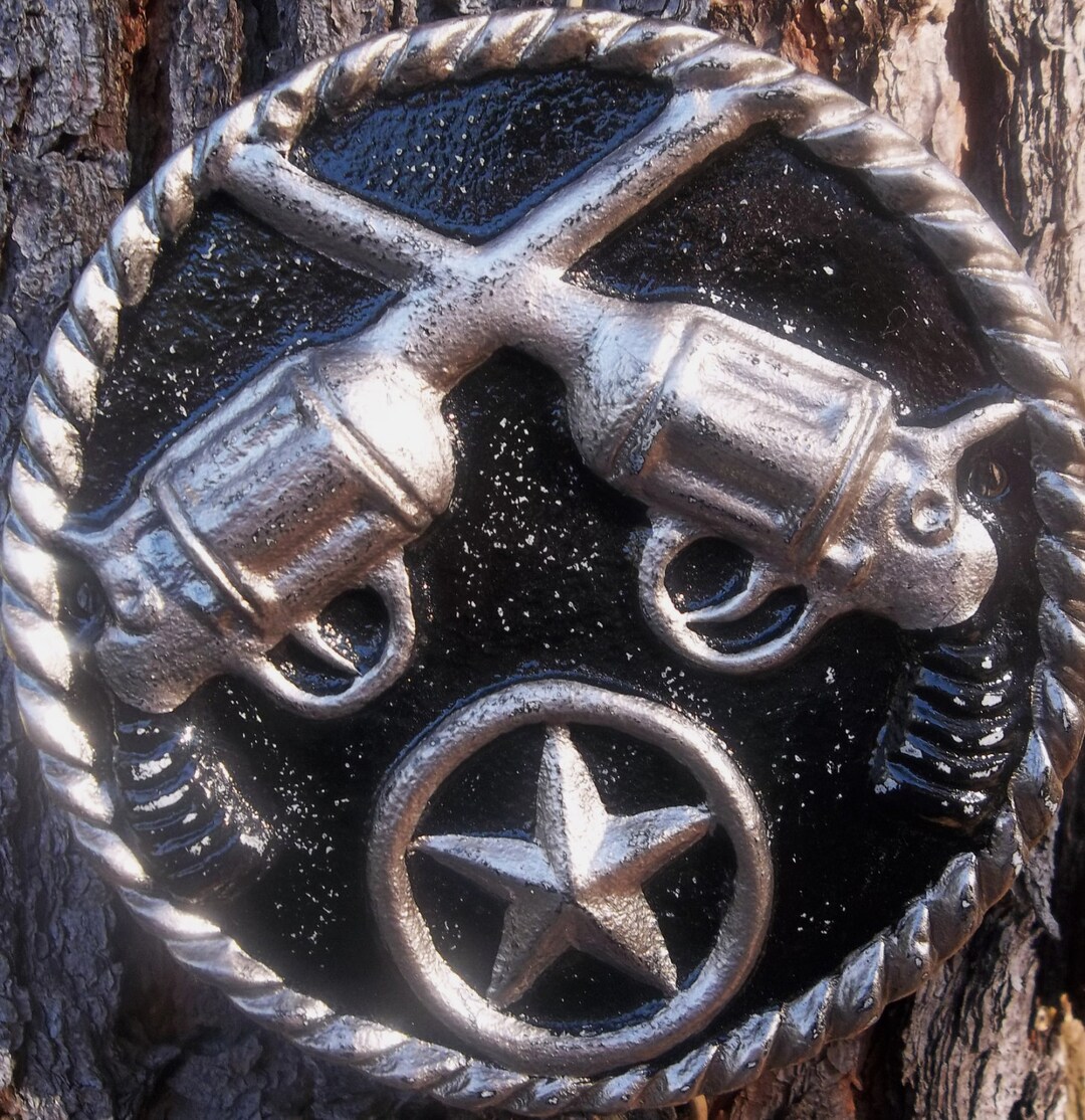 Black Wall Plaque Western Style Wall Decor Western Star Home Decor Wall ...