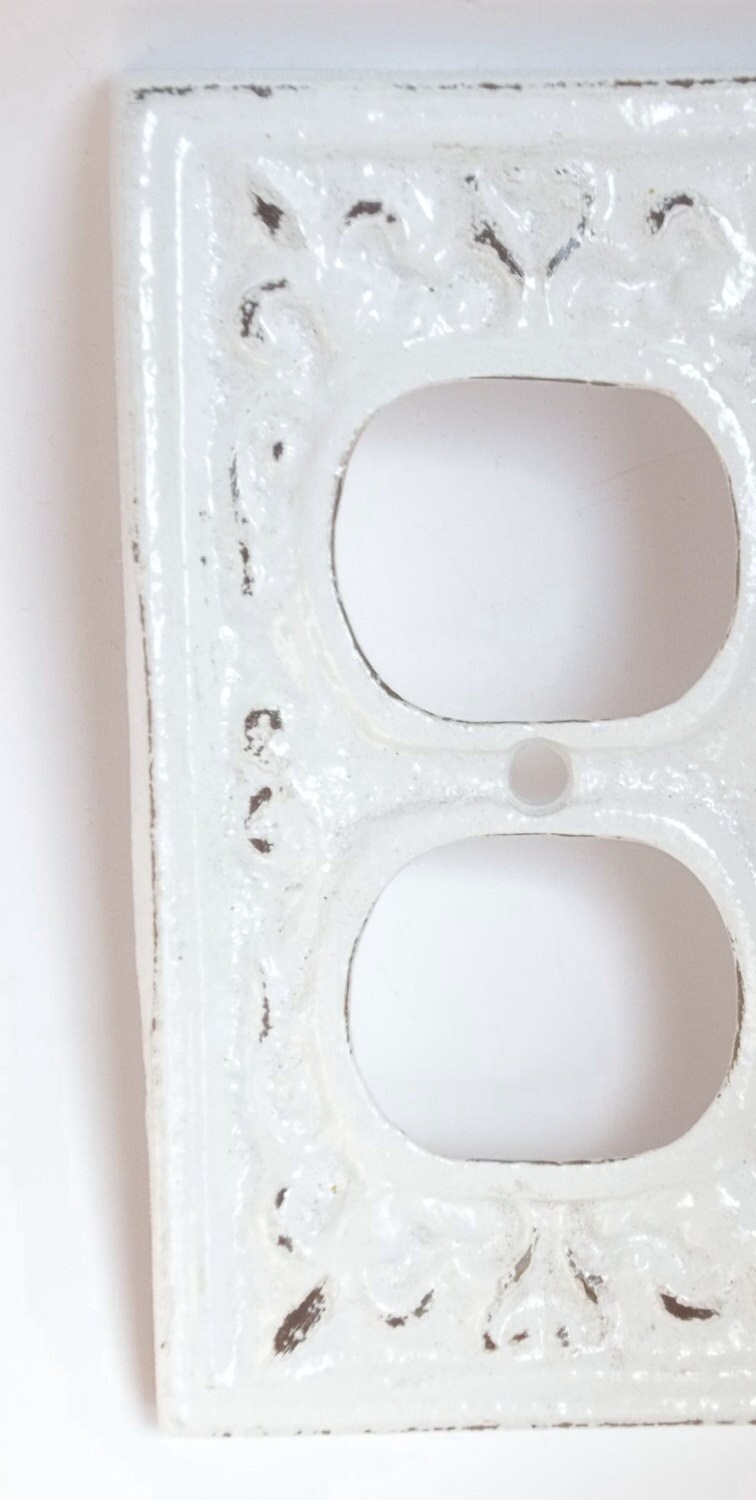 Outlet Cover Cast Iron Snow White Electrical Outlet Shabby - Etsy