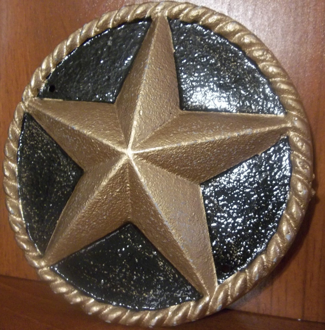 Rope Star Cast Iron Round Wall Plaque Farm House Decor Wall Decor Home ...