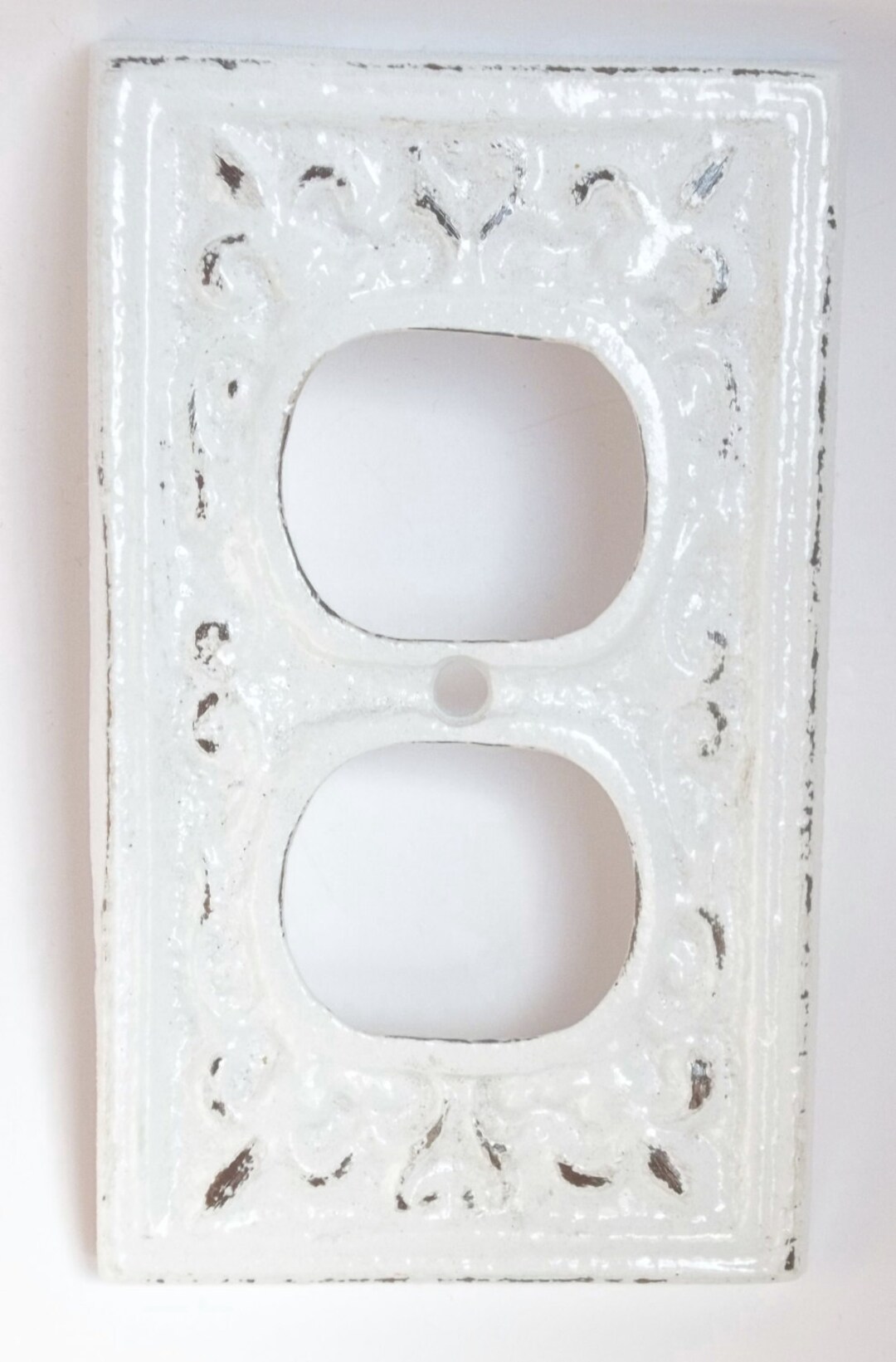 Outlet Cover Cast Iron Snow White Electrical Outlet Shabby Chic Nursery ...