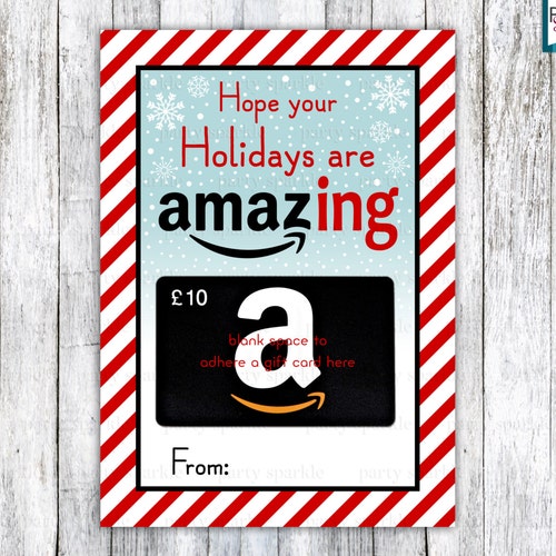 INSTANT DOWNLOAD Amazon Gift Card Christmas Card Holder Gift - Etsy