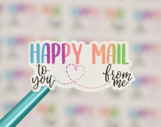 Rainbow Happy Mail Sticker Sheet, Etsy Sticker, Thank You Note, Small ...