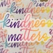 Kindness Matters Watercolor Sticker, Waterproof, Handmade, Water Bottle ...