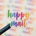 Rainbow Happy Mail Sticker Sheet Etsy Sticker Thank You - Etsy
