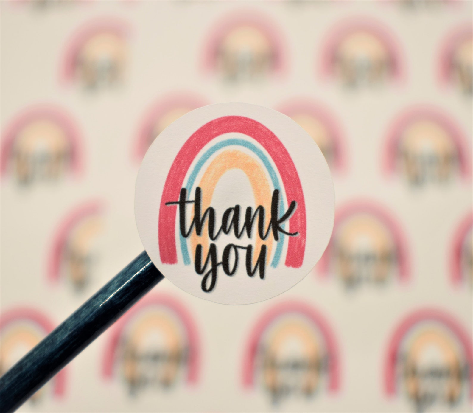 Rainbow Thank You Sticker Sheet Etsy Sticker Thank You Note - Etsy